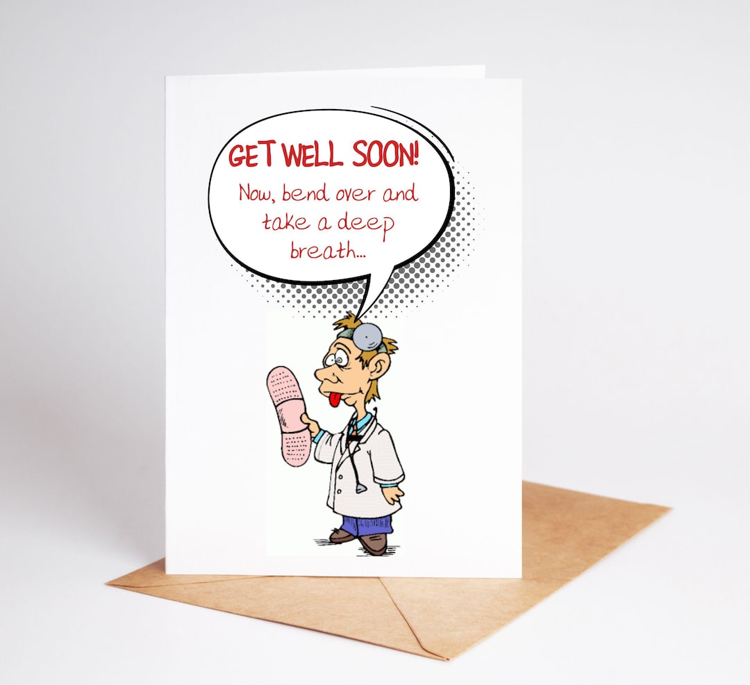 Funny Get Well Soon Card After Operation Hospital Stay BC567 - Etsy