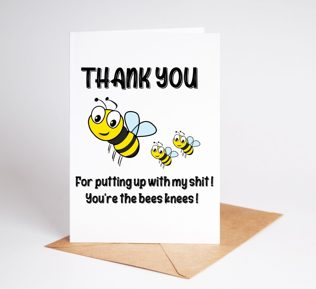 Funny Thank You Card Appreciation Card BC076 - Etsy