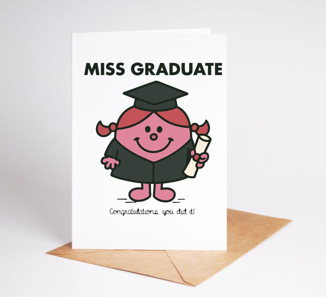 Miss Graduate Congratulations Graduation Card University BC946 - Etsy