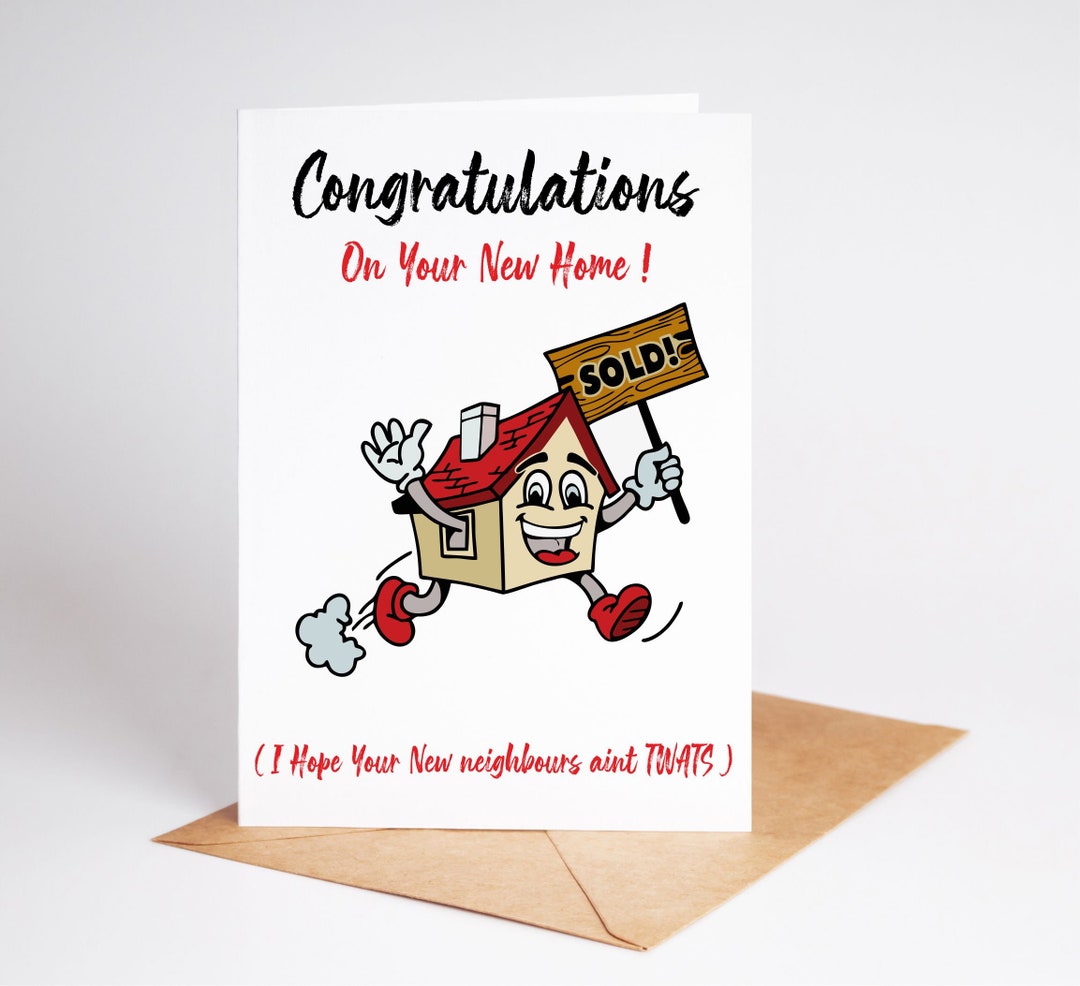 Funny Congratulations on New Home Card Rude New Home Card BC195 - Etsy