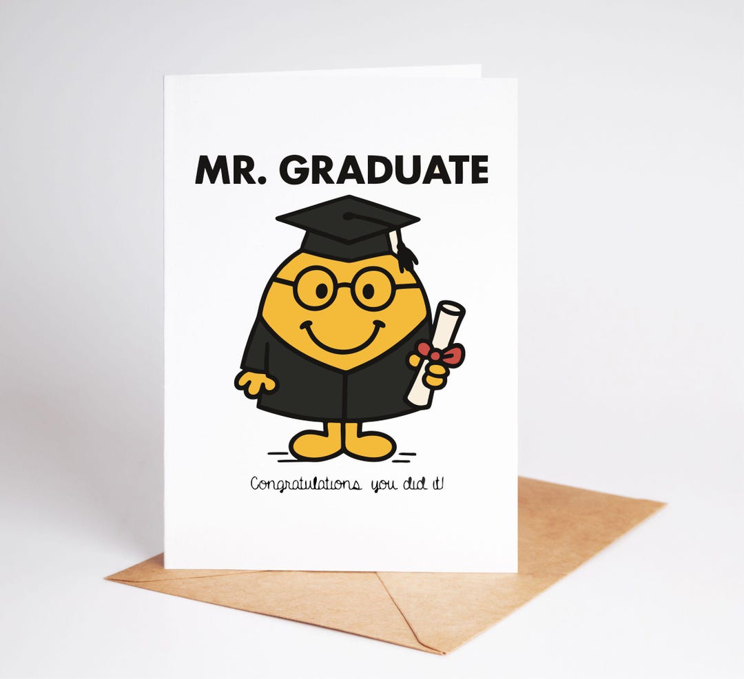 Mr Graduate Congratulations Graduation Card University BC093 - Etsy
