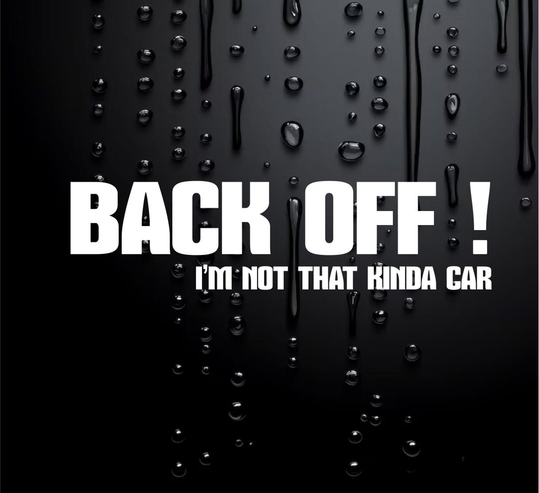 Funny "back Off" Car Sticker: Rude 4x4 Vinyl Decal - Etsy