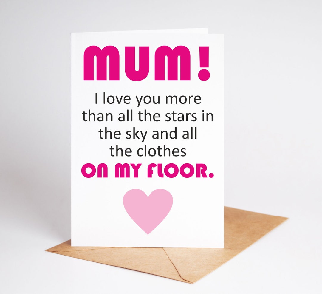Funny Mothers Day Card Mum Mother Rude Card BC756 - Etsy