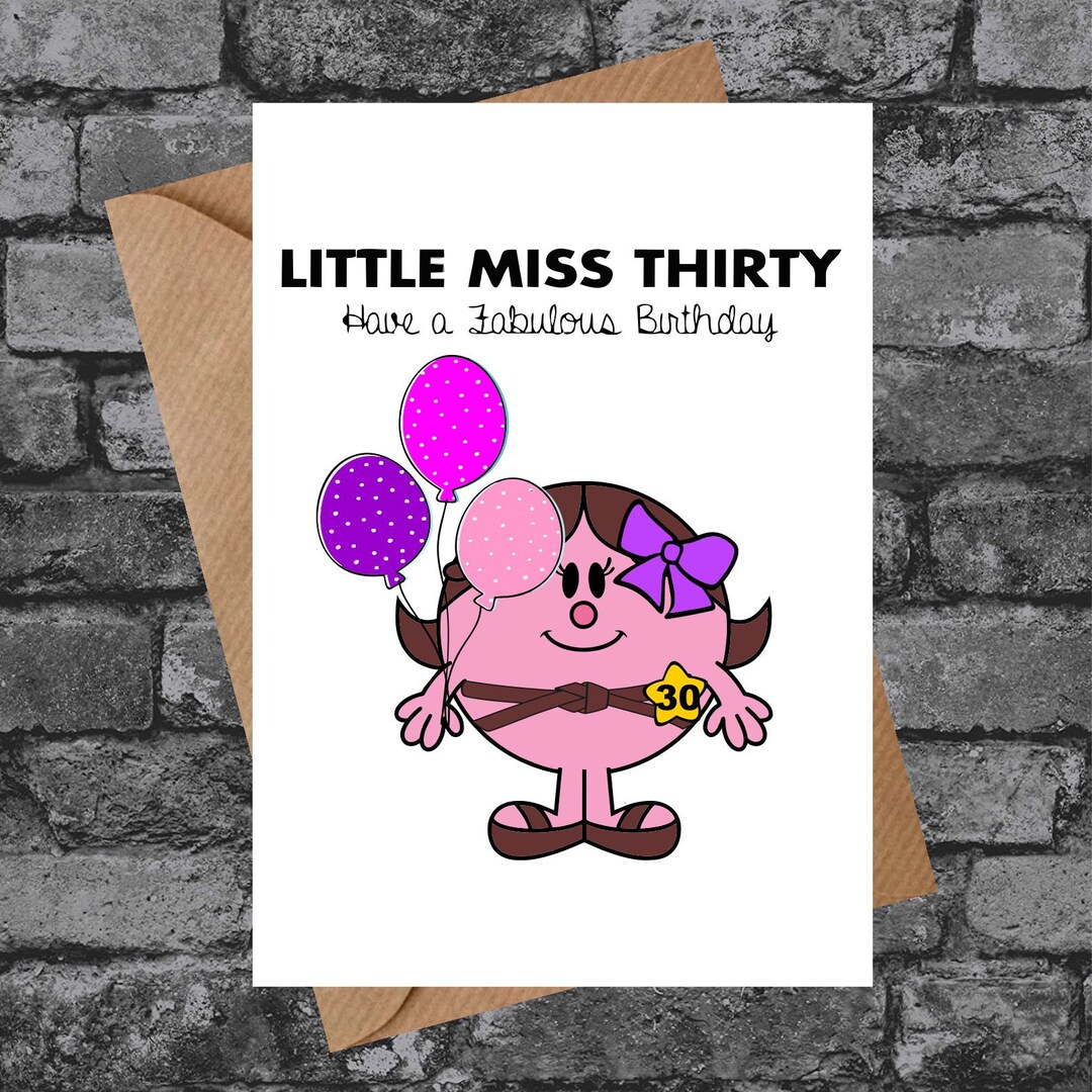 BC091 Little Miss Thirty Funny Cheeky 30th Birthday Card Mejor Amiga ...