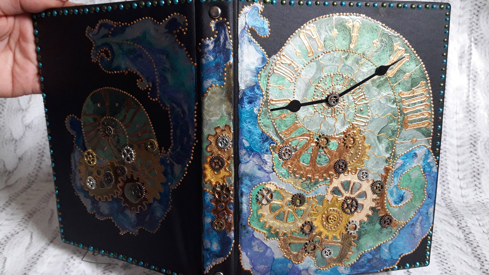 Steampunk Notebook Hardcover Hand Painted Undated Planner | Etsy