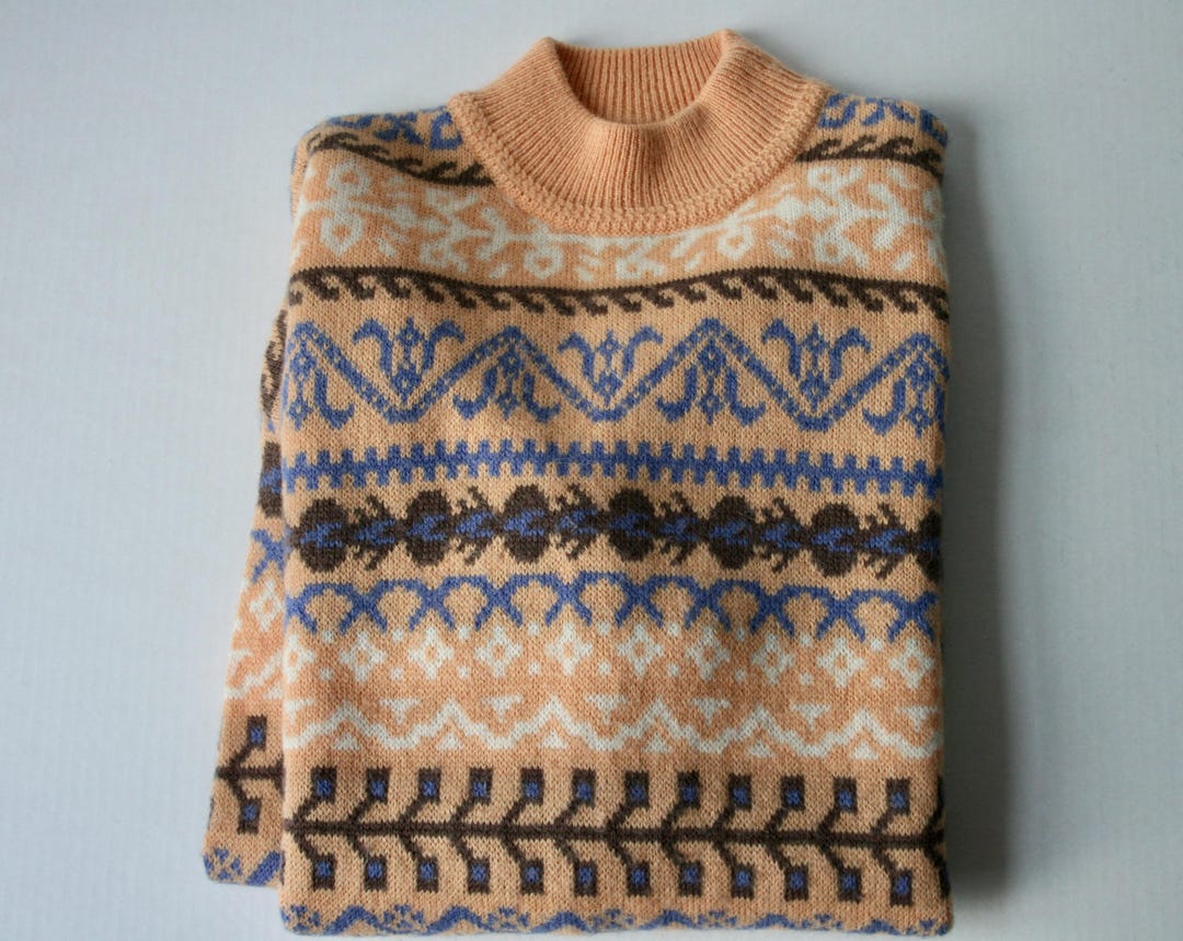 Vintage Italian Wool Blend Sweater: Soft Alpaca Acrylic Knit - Etsy