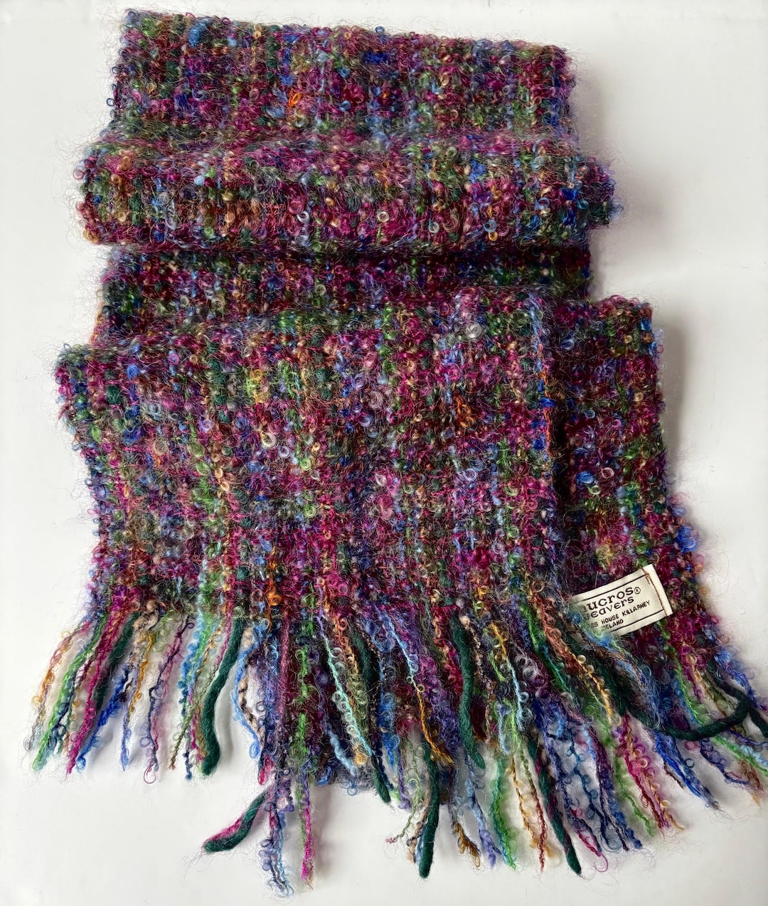 MUCROS WEAVERS Mohair Viscose Scarf. Made in Ireland - Etsy