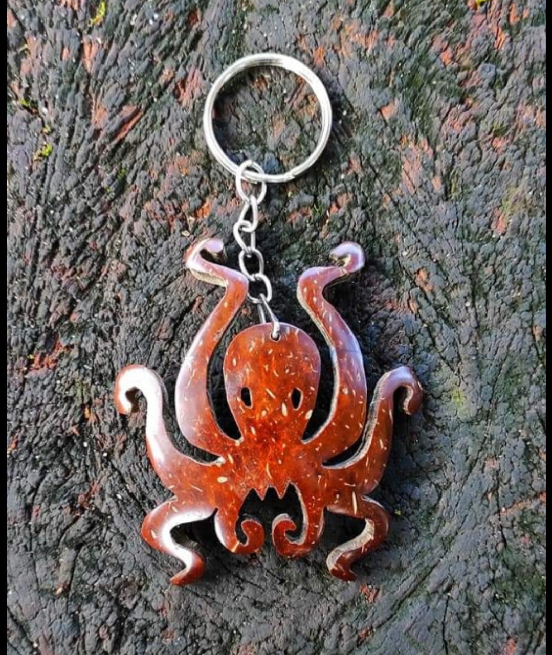 Natural Animal Shaped Coconut Keychain Coconut Shell - Etsy