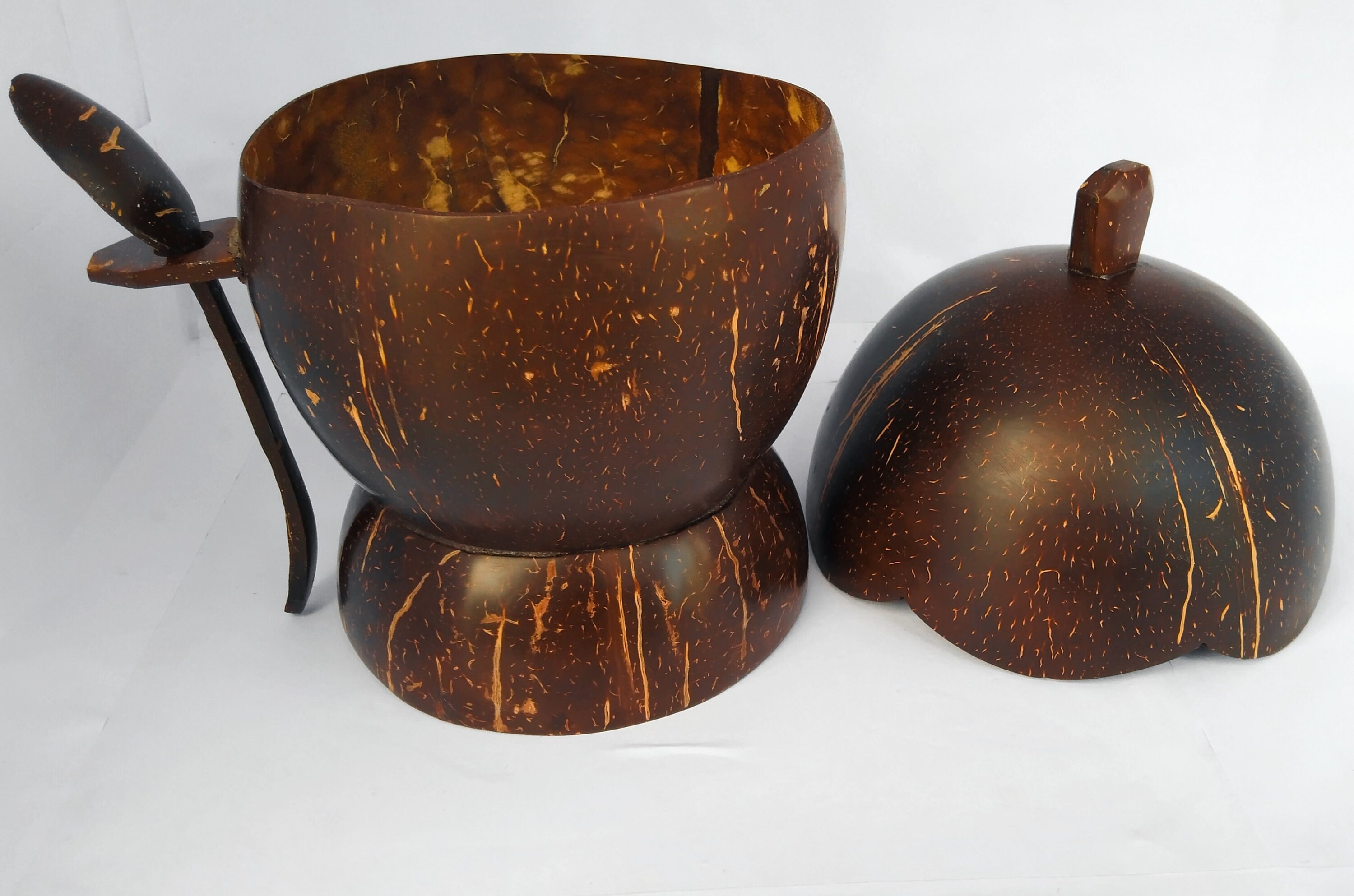 Coconut Shell Salt Pot With Lid Salt Pot Handmade Kitchen Tool With Lid ...