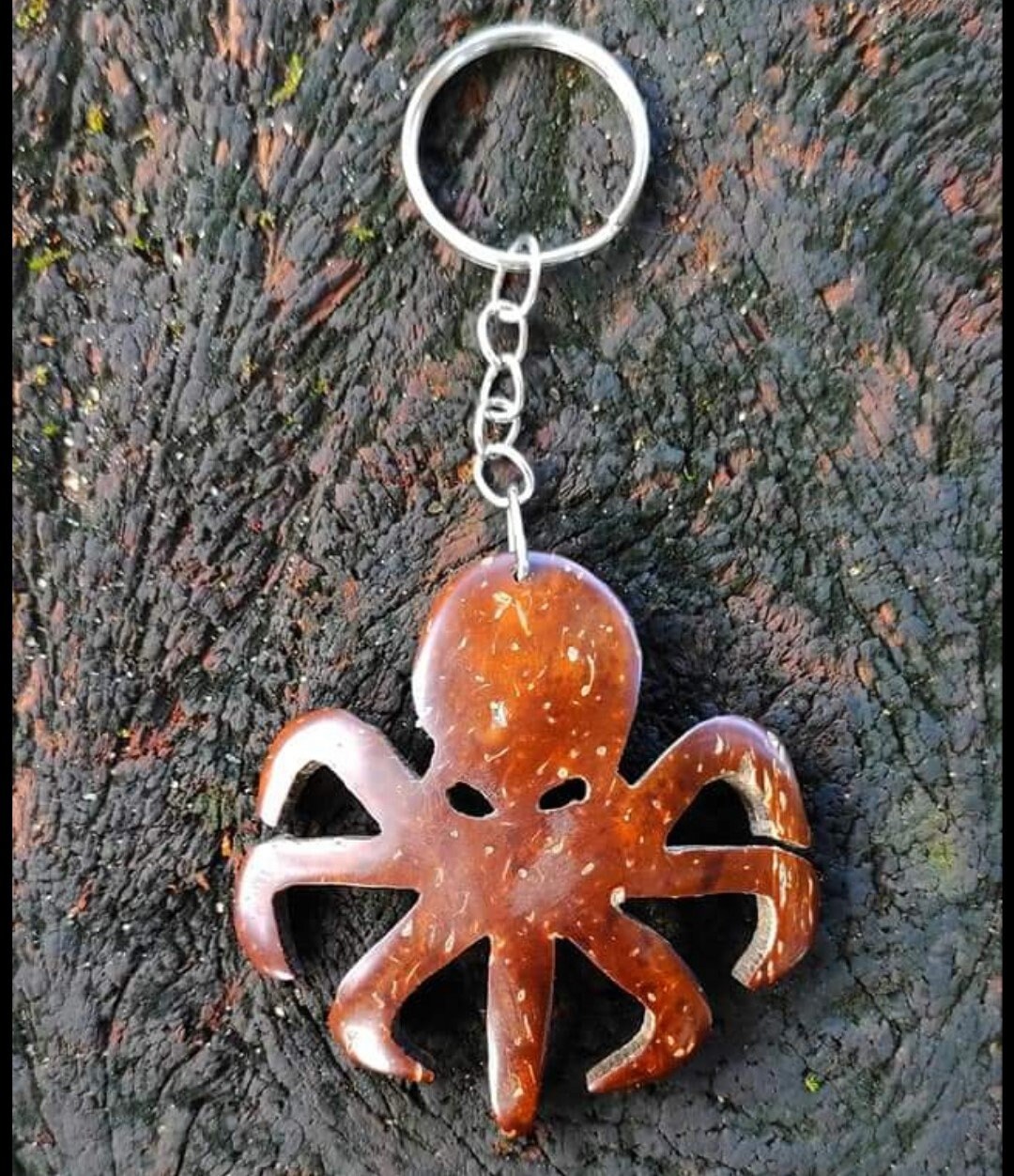 Natural Animal Shaped Coconut Keychain Coconut Shell - Etsy