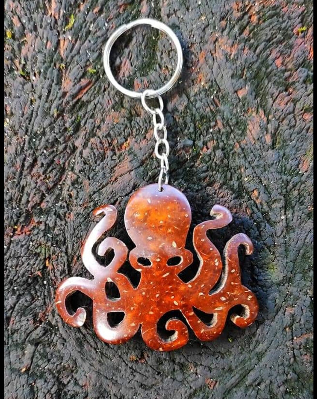 Natural Animal Shaped Coconut Keychain Coconut Shell - Etsy