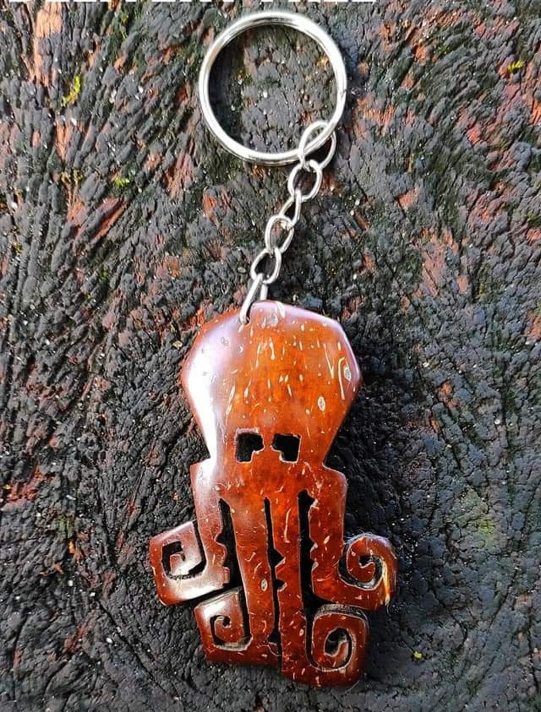 Natural Animal Shaped Coconut Keychain Coconut Shell - Etsy