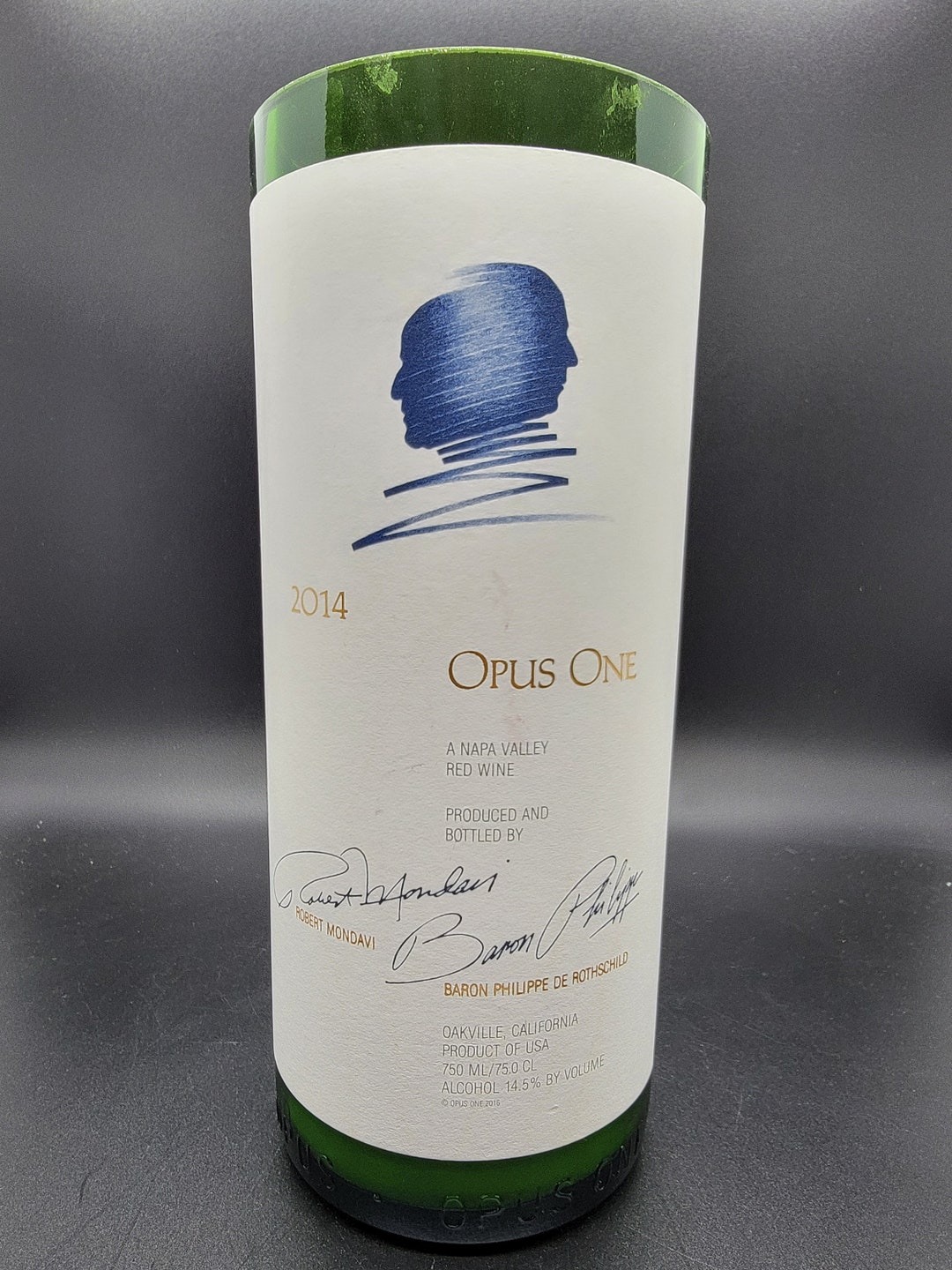 2014 Opus One Red Wine Bottle Soy Wax Candle - Etsy