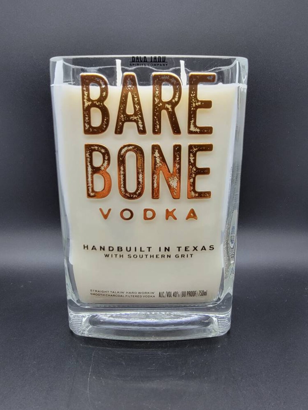 Botella de vodka de hueso desnudo Vela de cera de soja - Etsy México