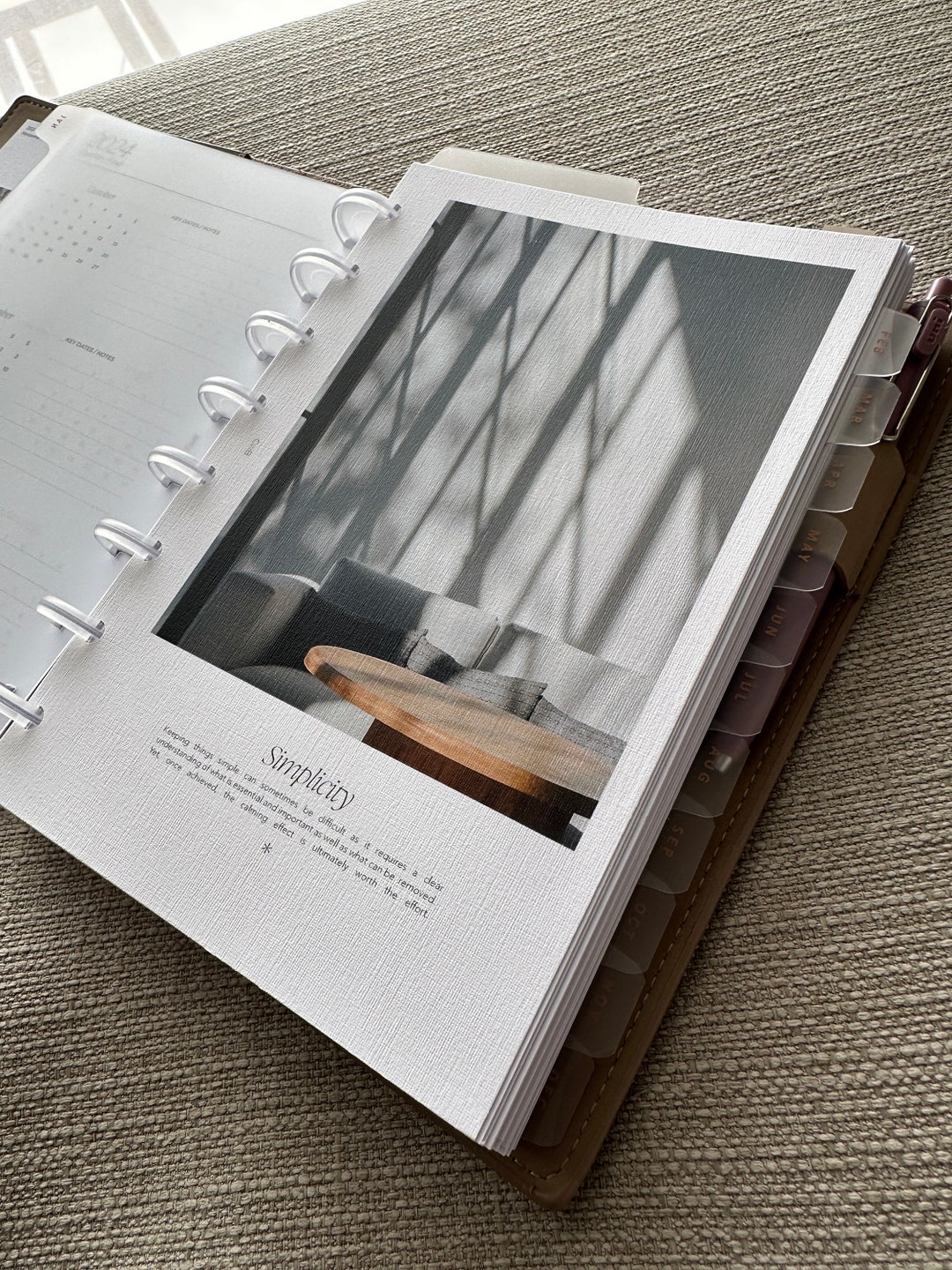 Minimalist Planner Dashboard Inserts: Half Letter Discbound (PDF) - Etsy