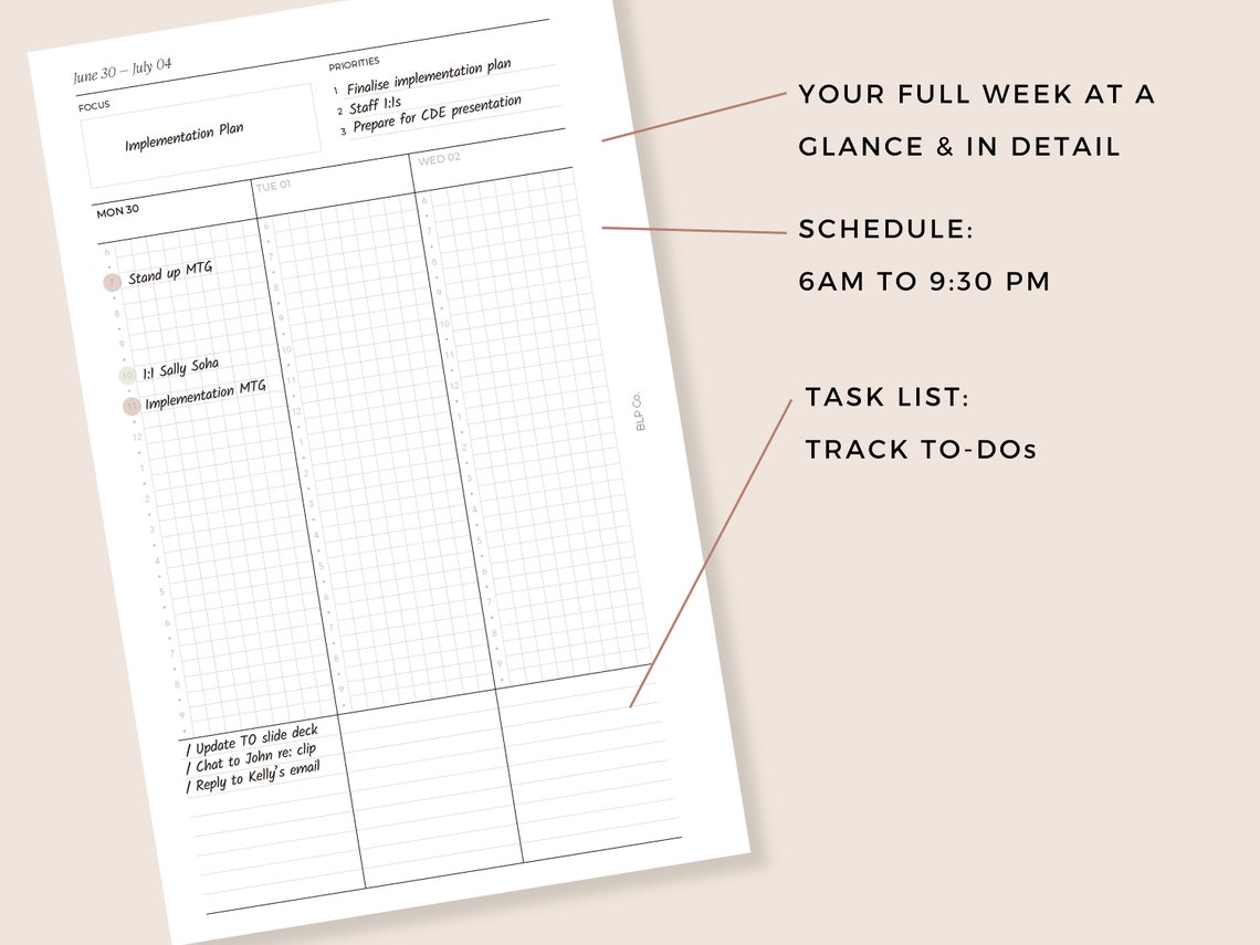 Academic Planner, July 2024 to June 2025 Printable Planner Inserts ...