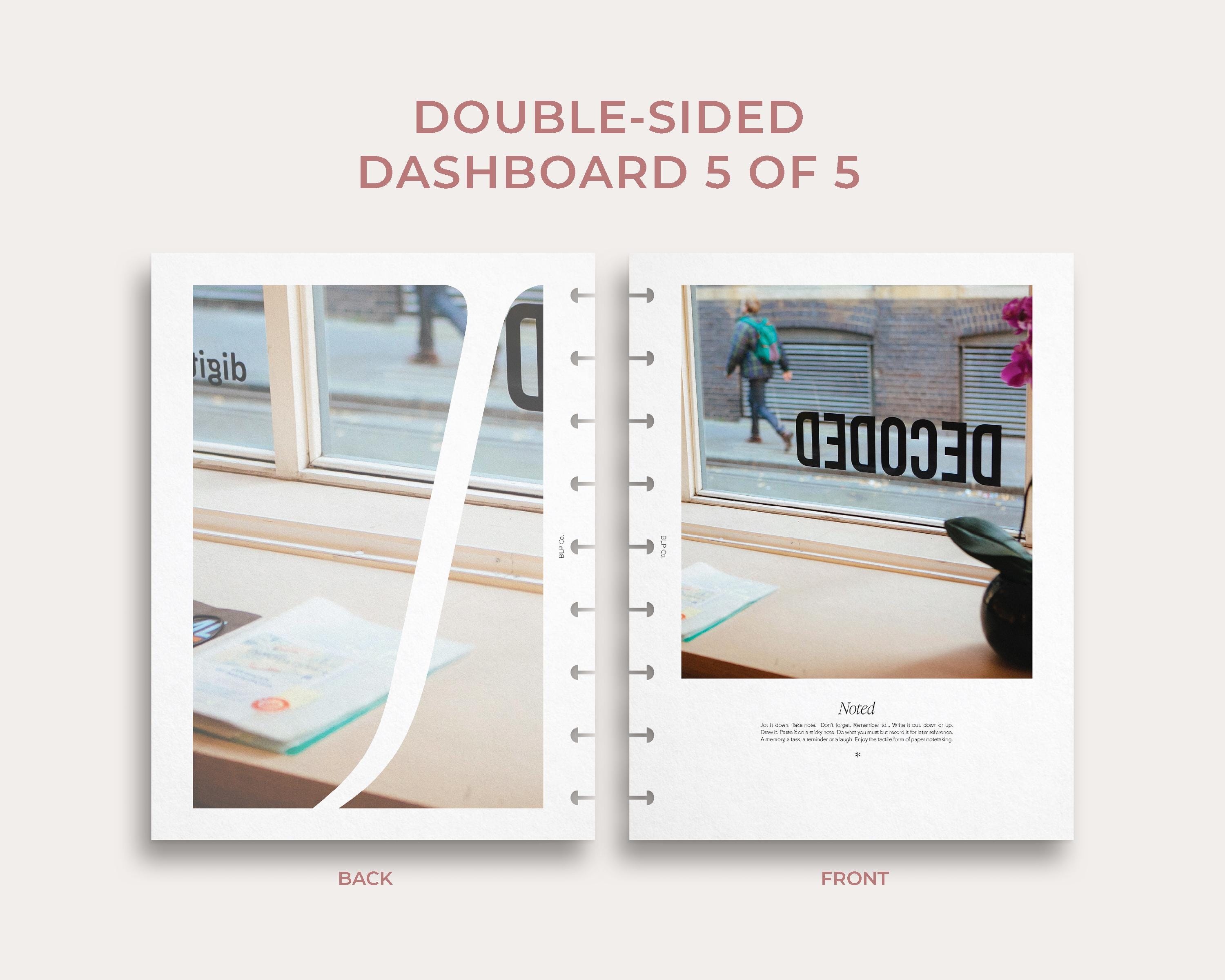 HP Classic Aesthetic Planner Dashboards, Printable Planner Inserts ...