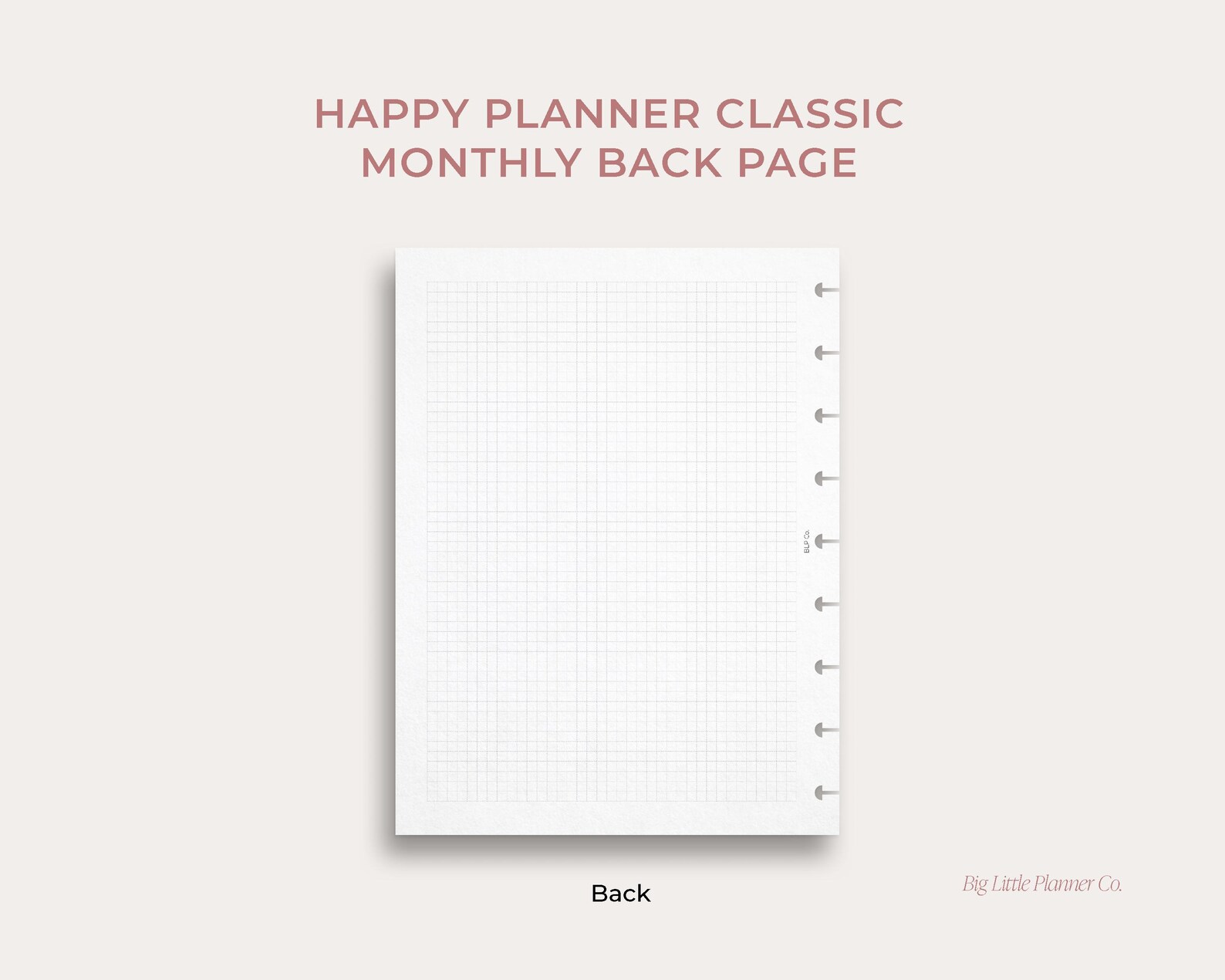 Undated Monthly Planner, Calendar on Two Pages, Happy Planner Discbound ...