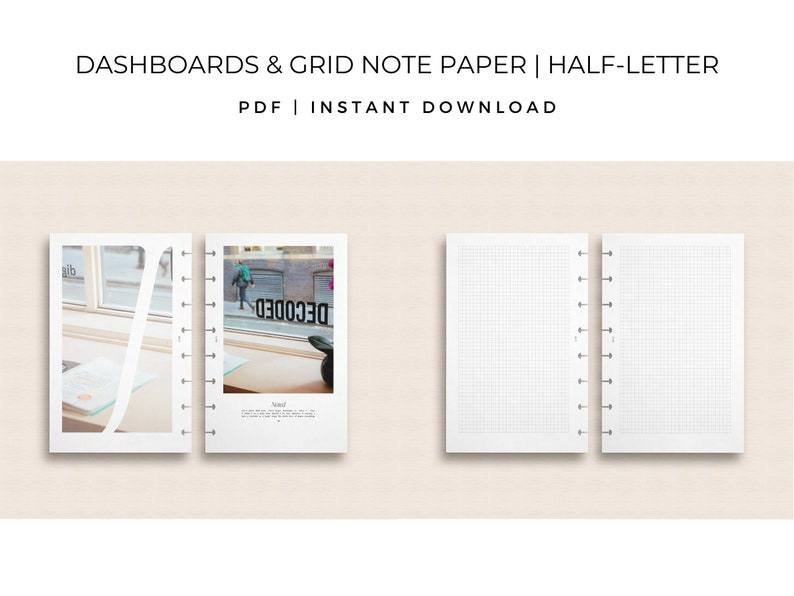 2024 Planner Bundle Printable PDF Half Letter Dated Inserts Aesthetic ...