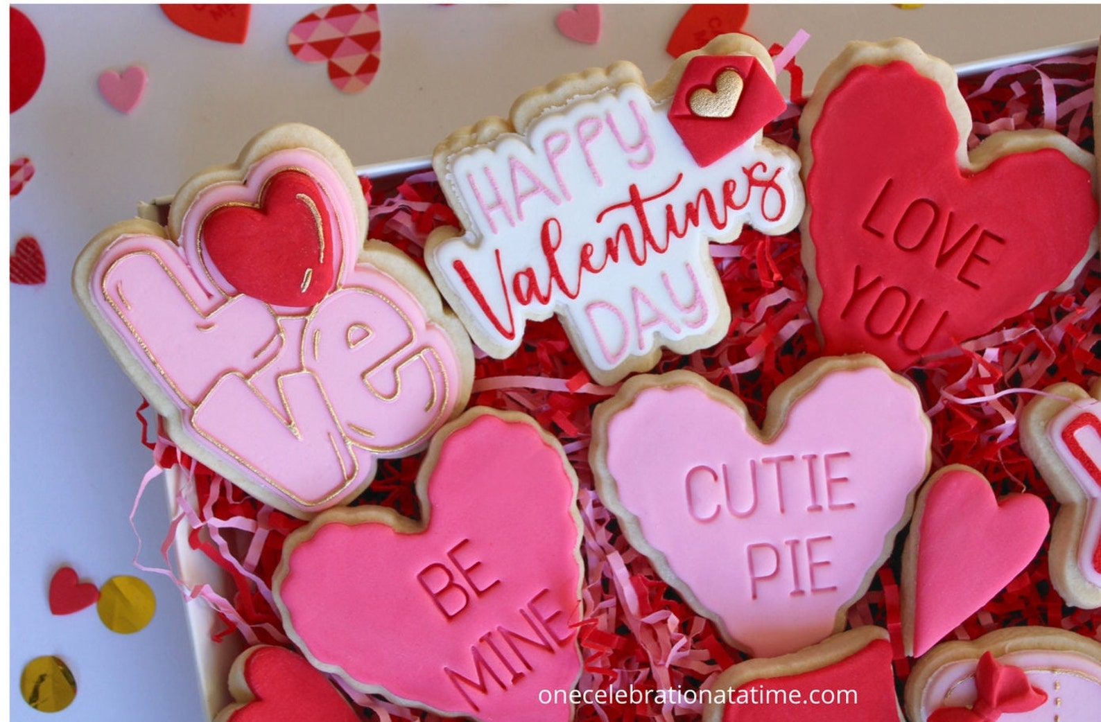 Valentine's Day Cookies, Valentine Gift Box, Valentine Cookies ...