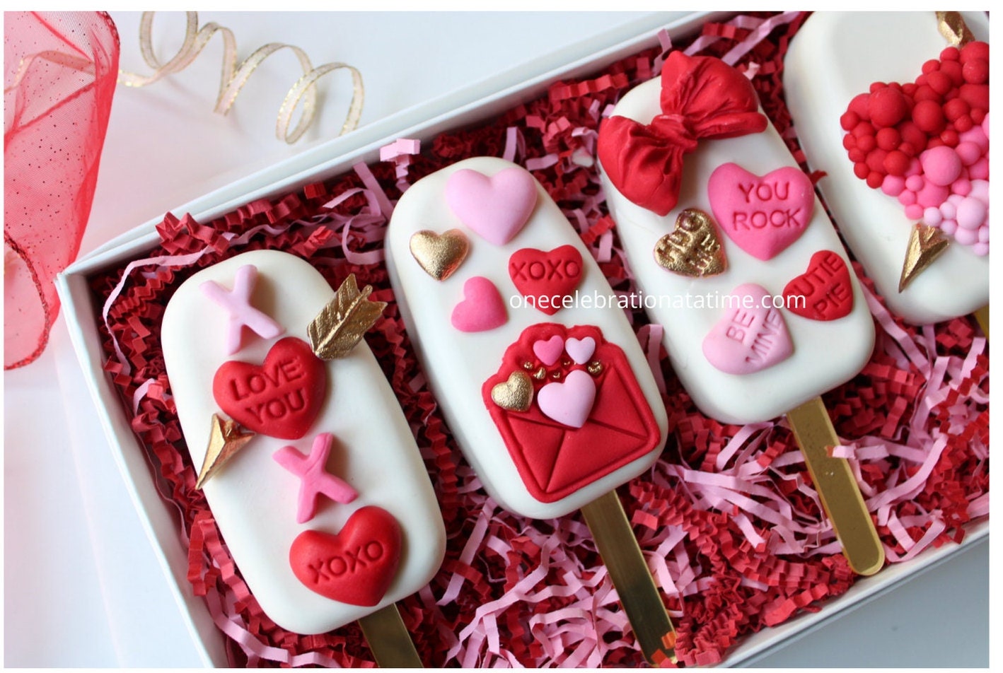 Valentine’s Day Cakesicles, Valentines Cake Pop, Gift Set, Valentines ...