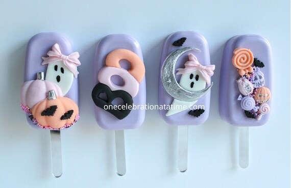 Halloween Themed Cakesicles, Spooky Halloween Cakesicles, Cute ...