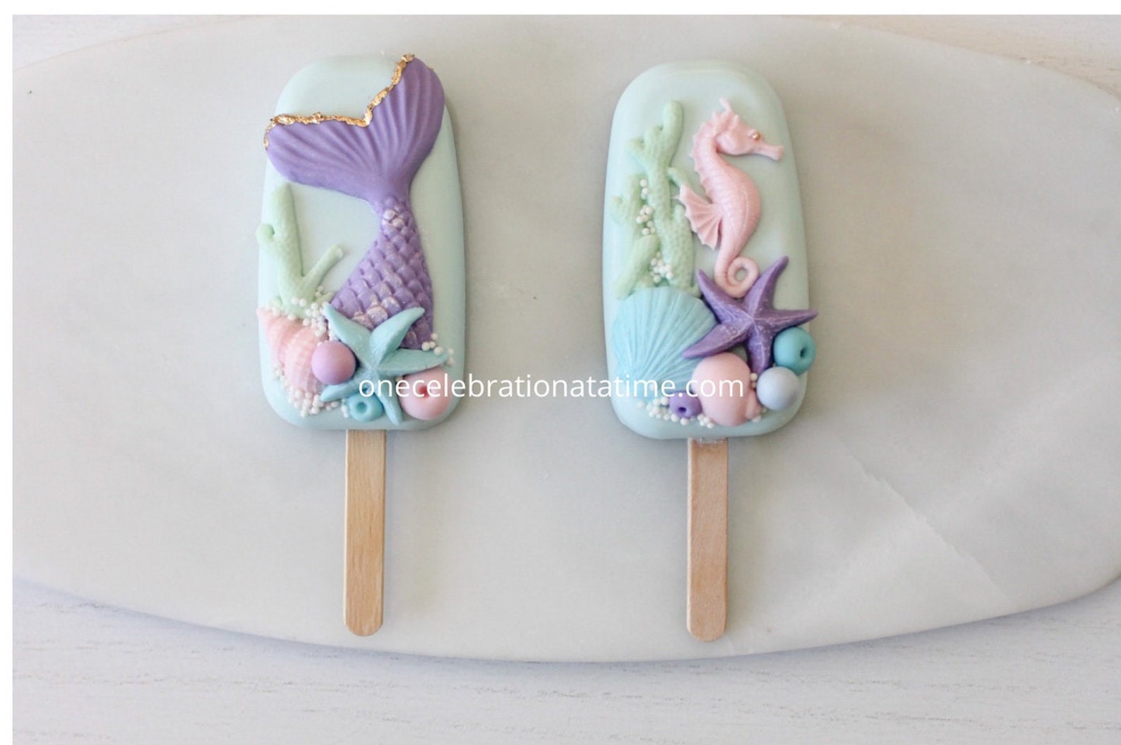 Under the Sea Cakesicles, Mermaid Themed Cakesicles, Mermaid Themed ...
