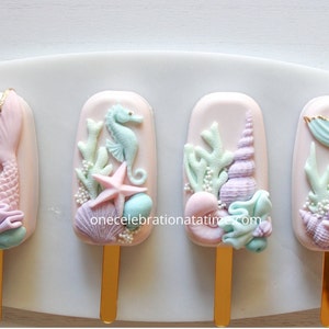 Under the Sea Cakesicles, Mermaid Themed Cakesicles, Mermaid Themed ...