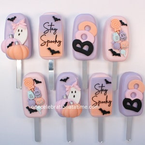 Halloween Themed Cakesicles, Spooky Halloween Cakesicles, Cute ...