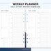 Weekly Planner Printable Planner Mon / Sun Start Meal Log Tracker to Do ...