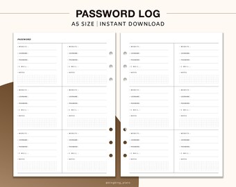 Editable Password Tracker Printable Password Log Editable - Etsy