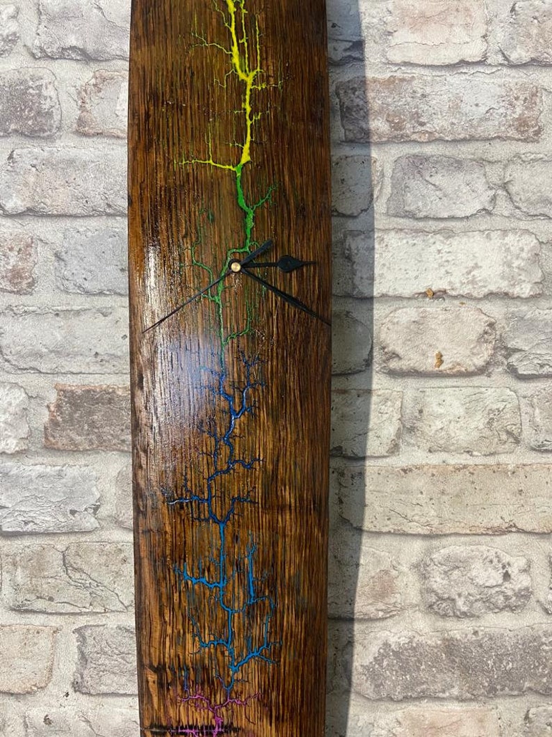 Oak Whiskey Stave Rainbow Clock of Respect - Etsy