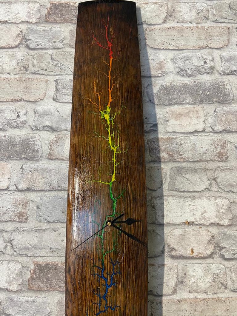 Oak Whiskey Stave Rainbow Clock of Respect - Etsy
