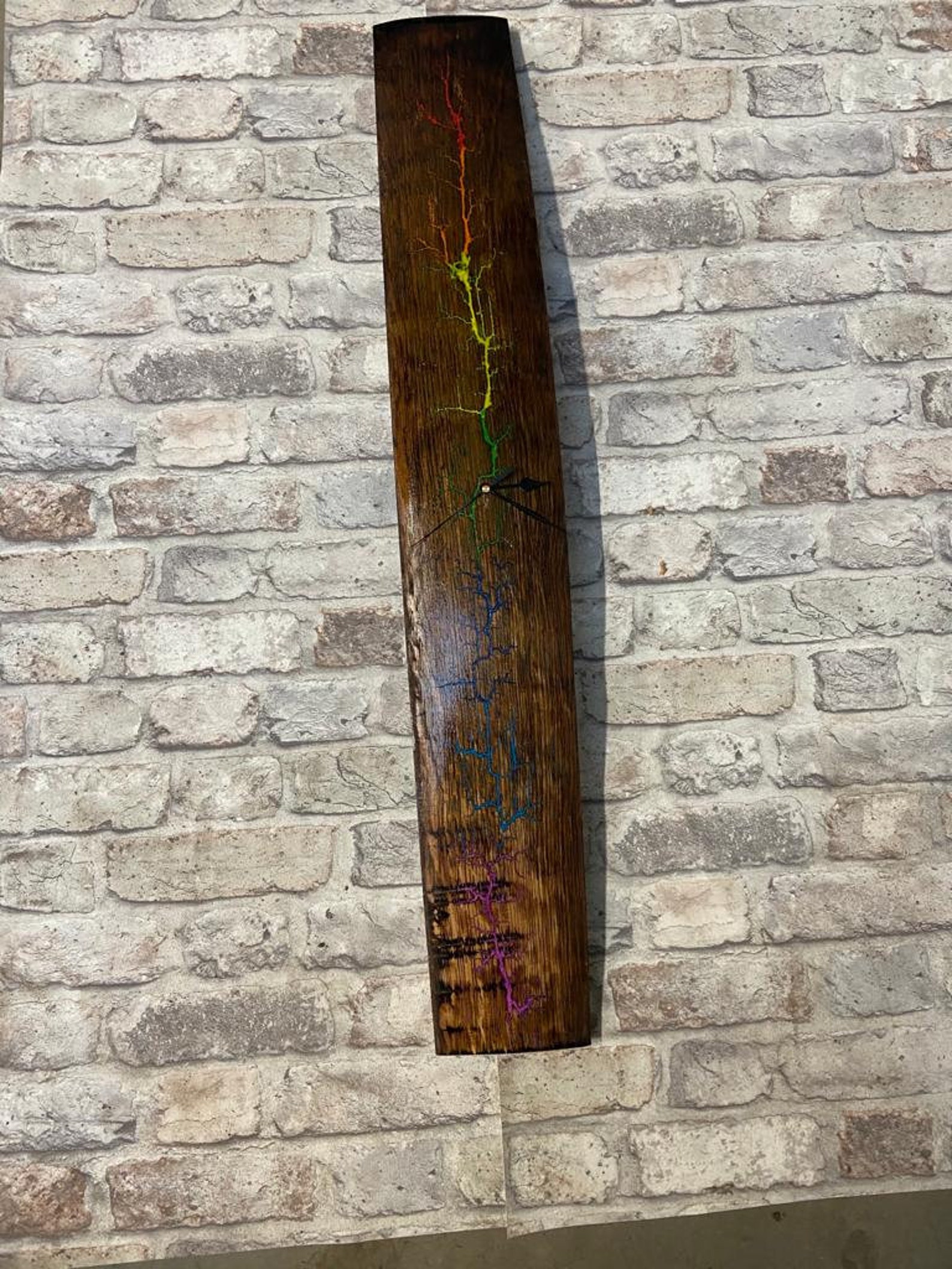 Oak Whiskey Stave Rainbow Clock of Respect - Etsy