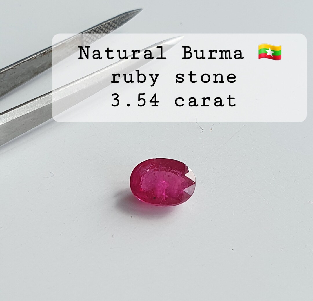 Natural Burma Ruby Stone Luxury Red Gemstone Rare Vibrant Natural Ruby ...