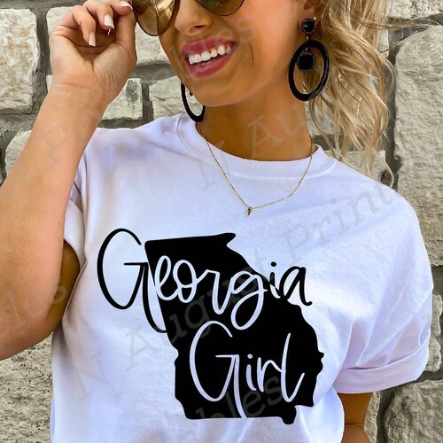 Georgia Girl SVG State Flag SVG for Use With Silhouette and - Etsy
