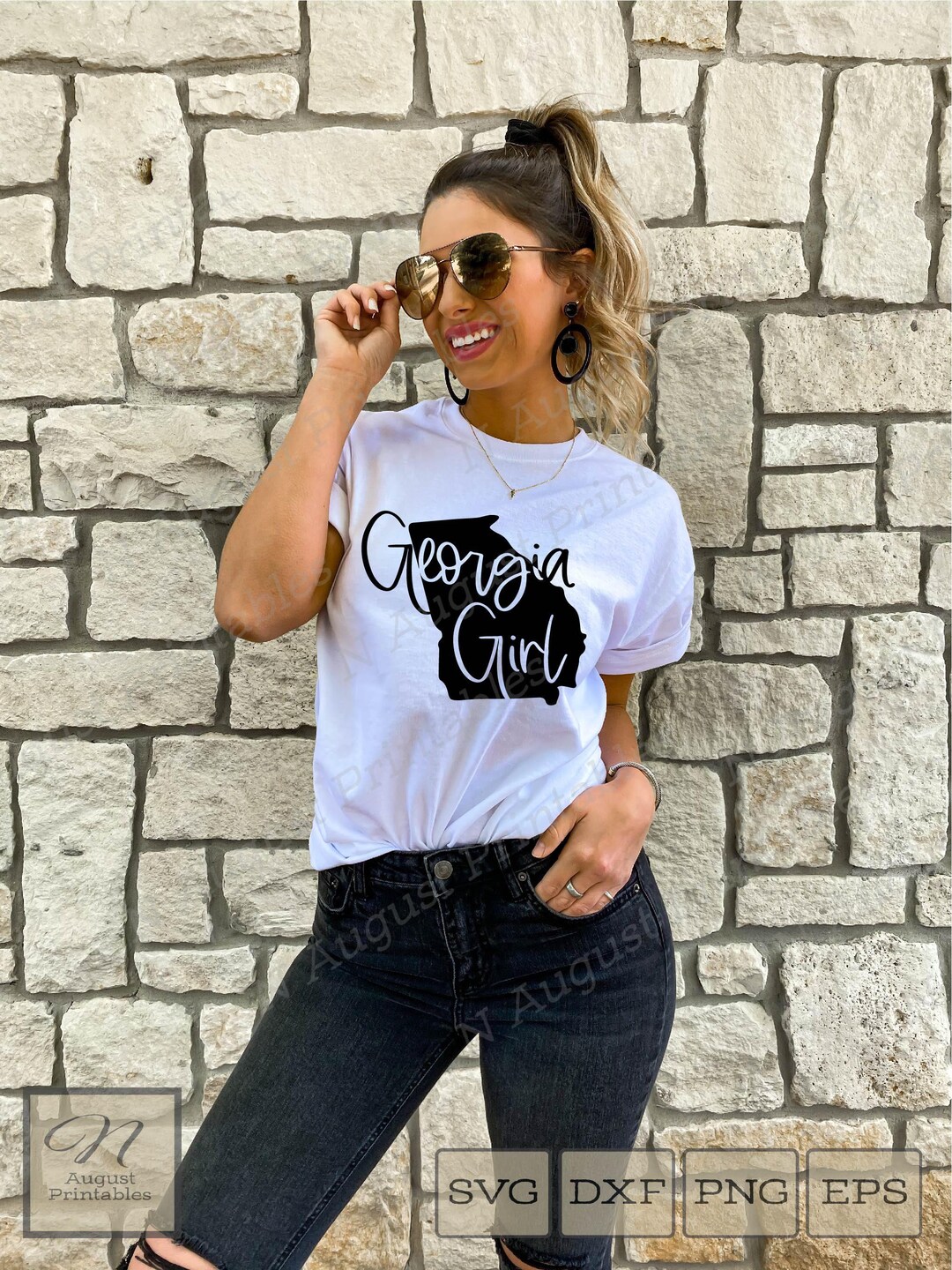 Georgia Girl SVG - State Flag SVG for Use With Silhouette and Cricut ...