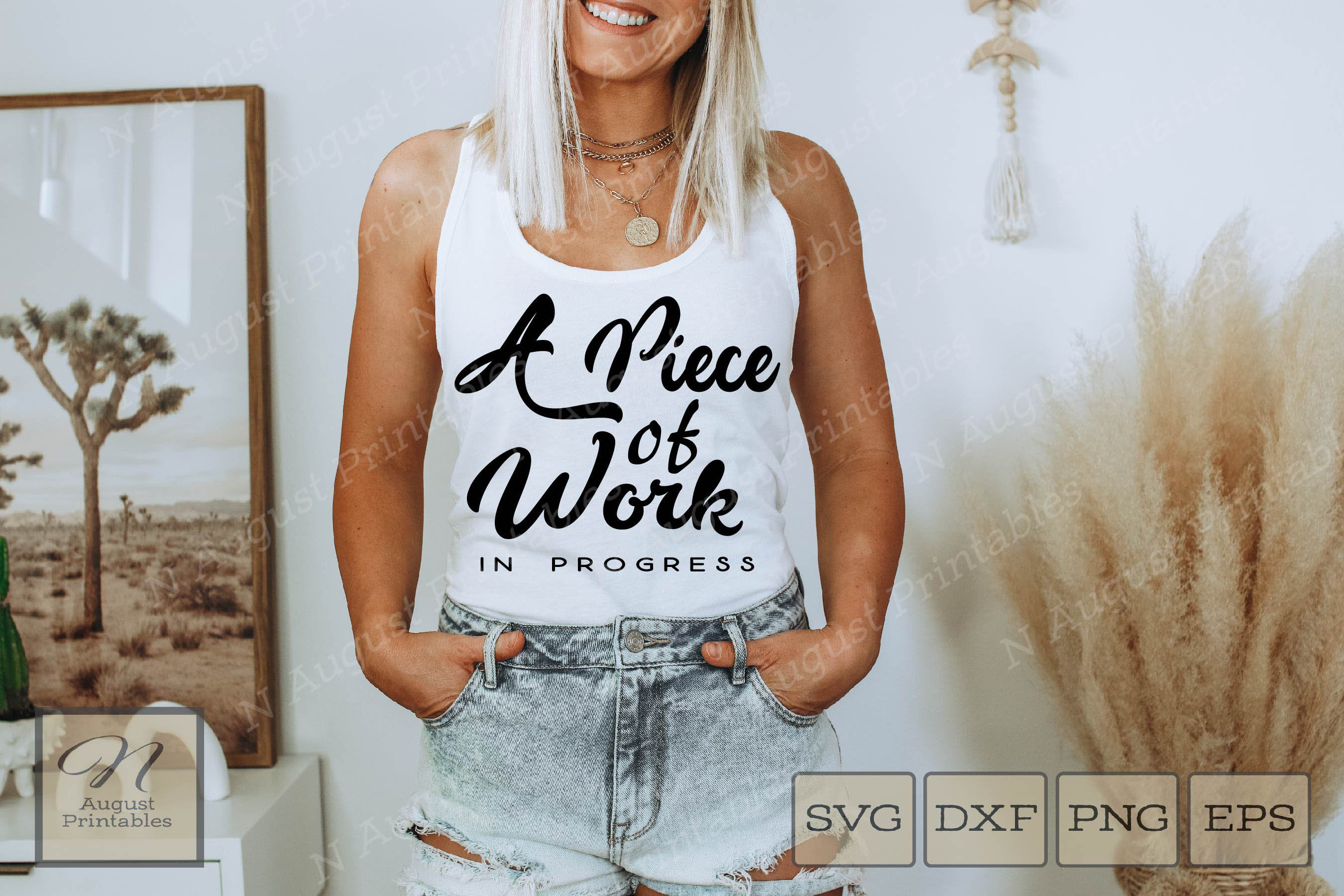 A Piece of Work in Progress SVG Funny Saying for Use With Cutting ...