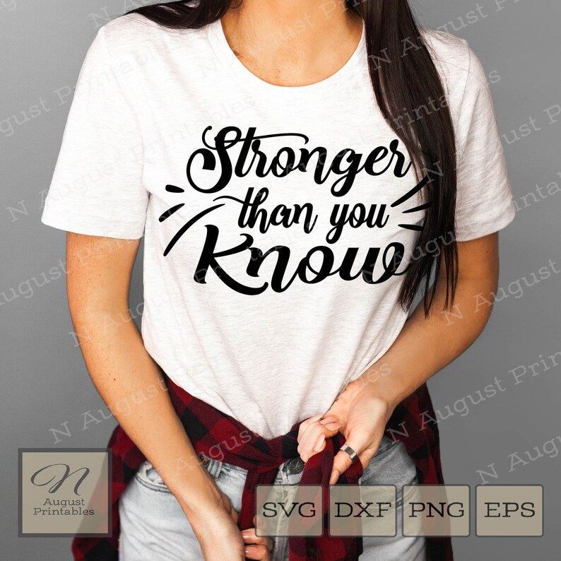 Stronger Than You Know SVG Motivational SVG for Use in - Etsy
