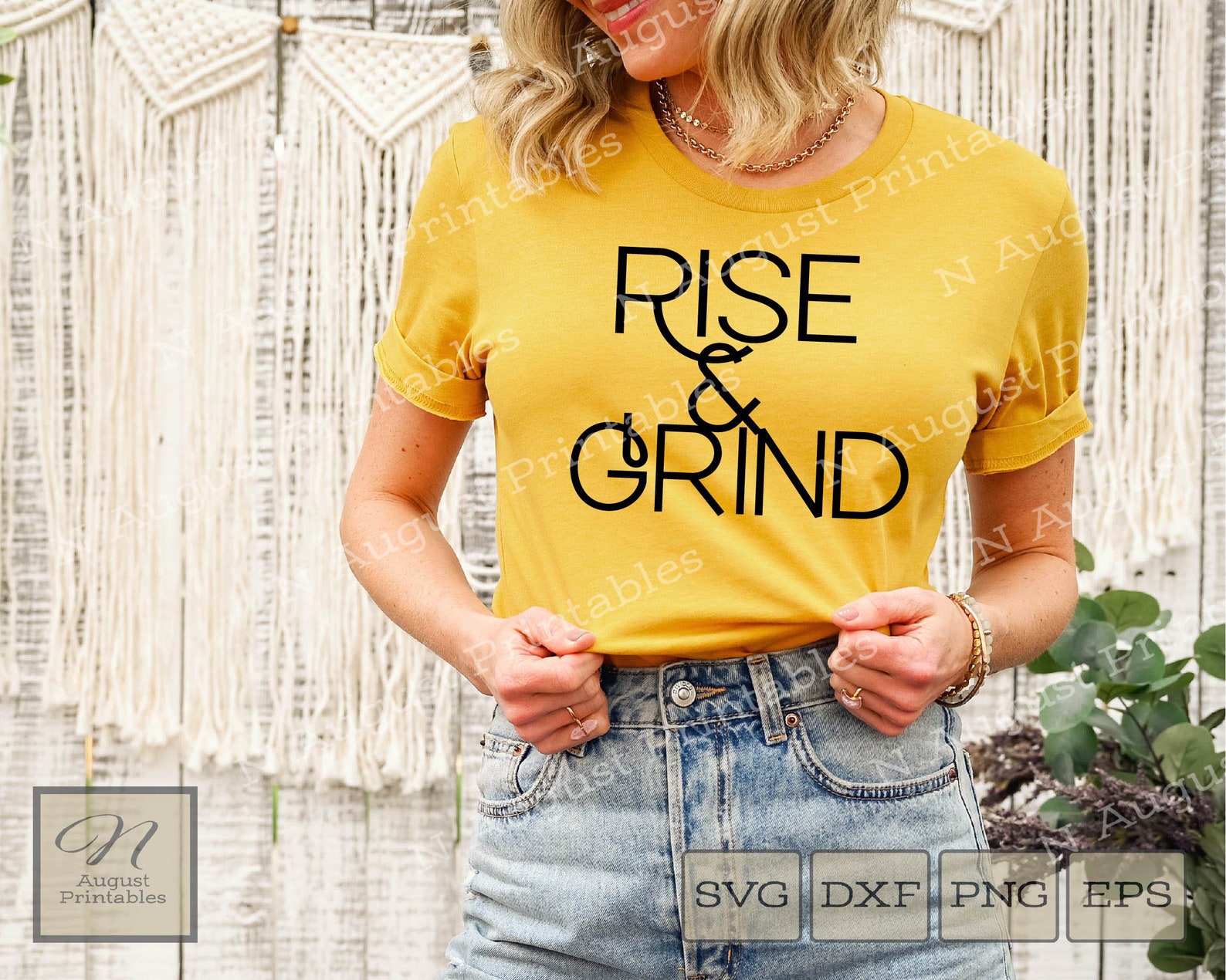 Rise & Grind SVG Motivational SVG for Use in Cutting - Etsy