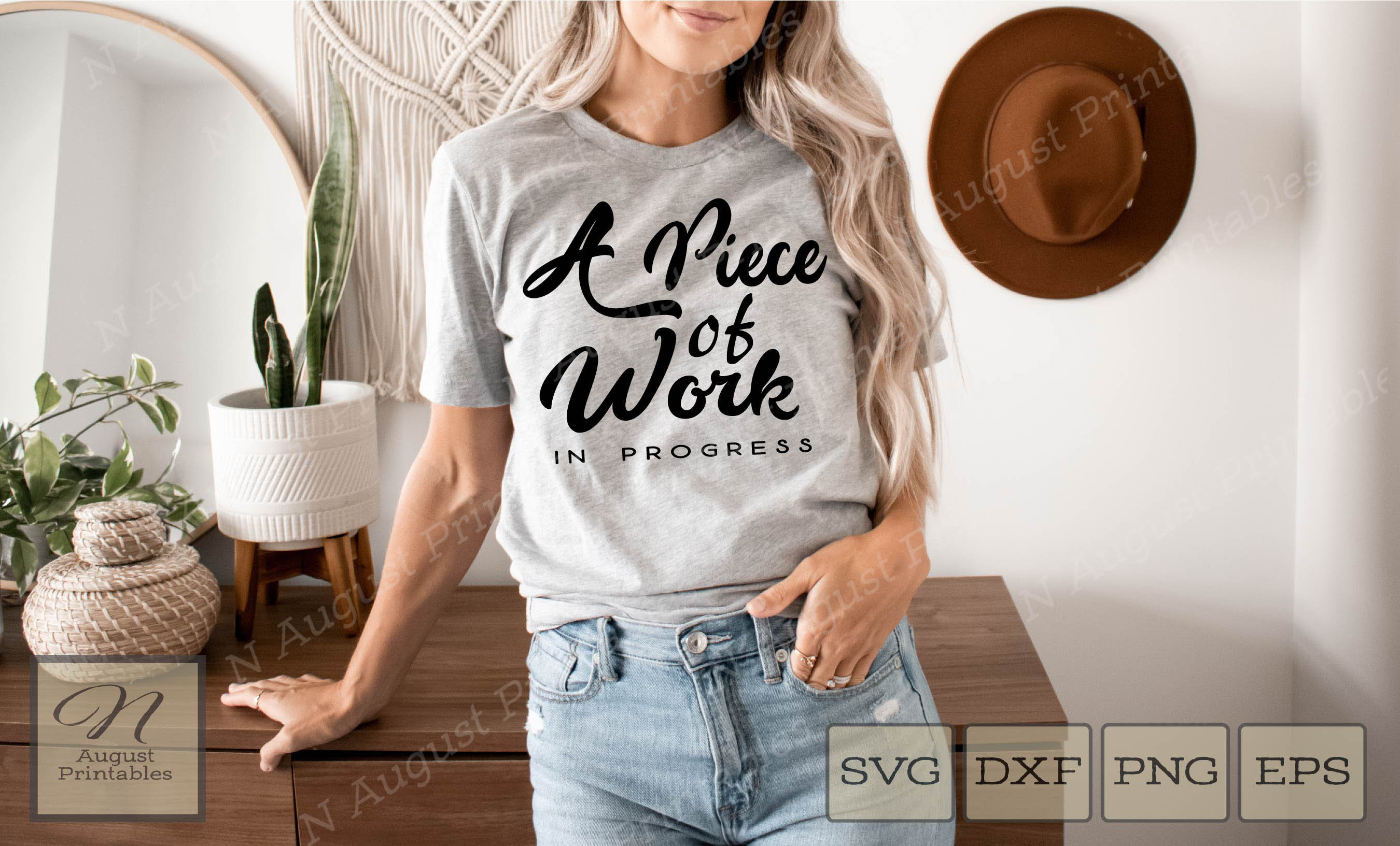 A Piece of Work in Progress SVG Funny Saying for Use With Cutting ...