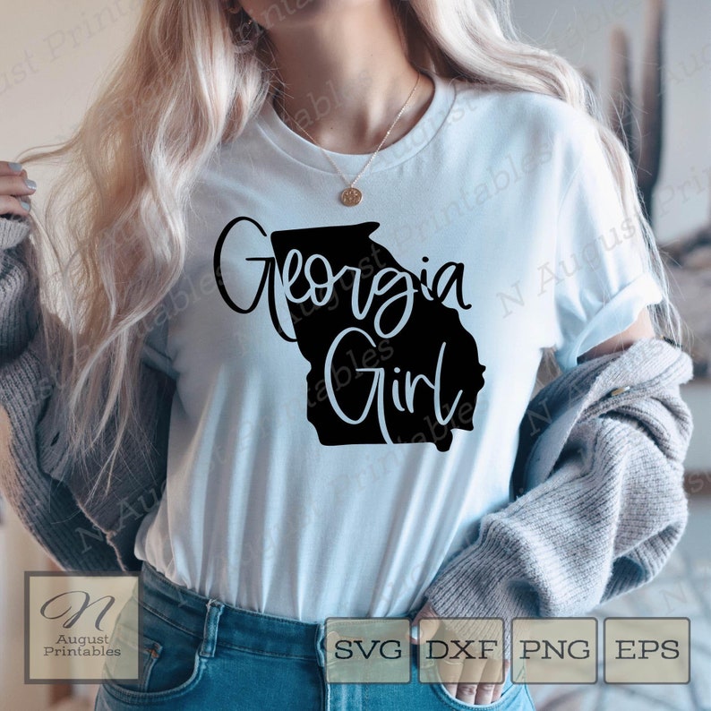 Georgia Girl SVG - State Flag SVG for Use With Silhouette and Cricut ...