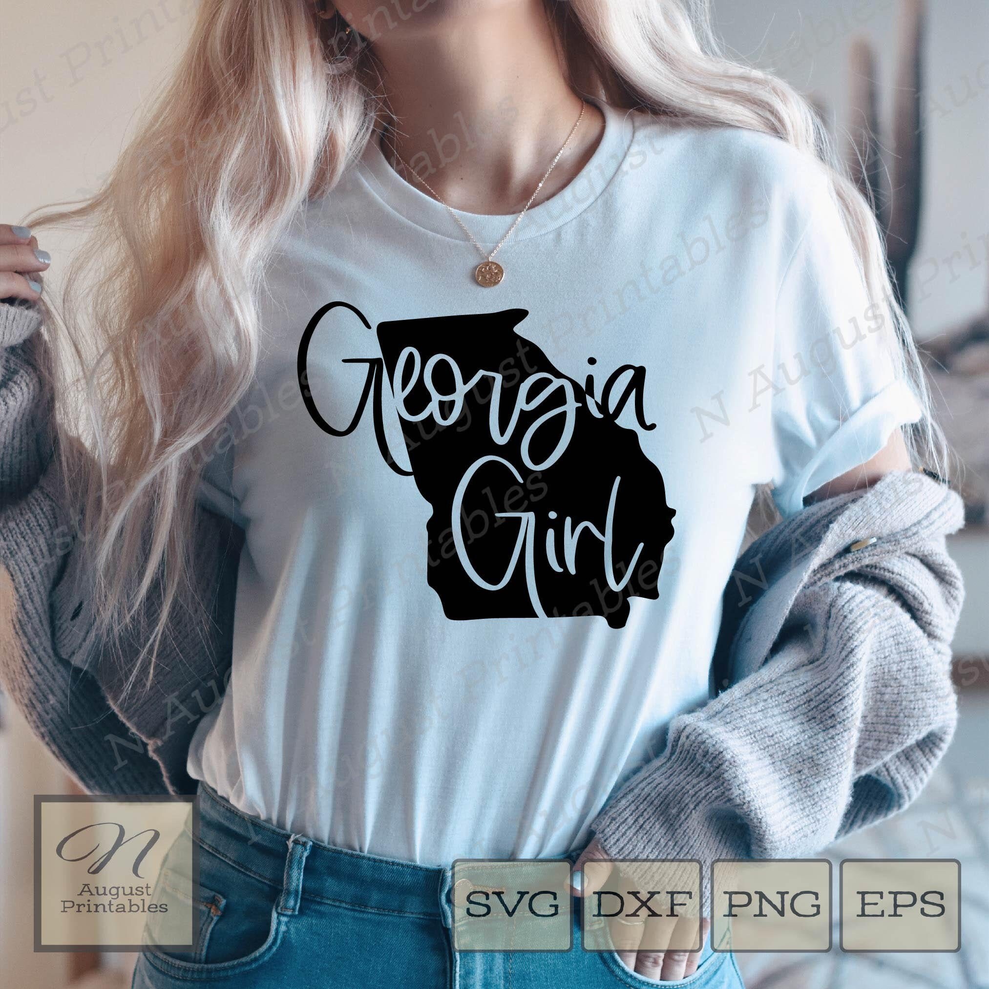 Georgia Girl SVG - State Flag SVG for Use With Silhouette and Cricut ...