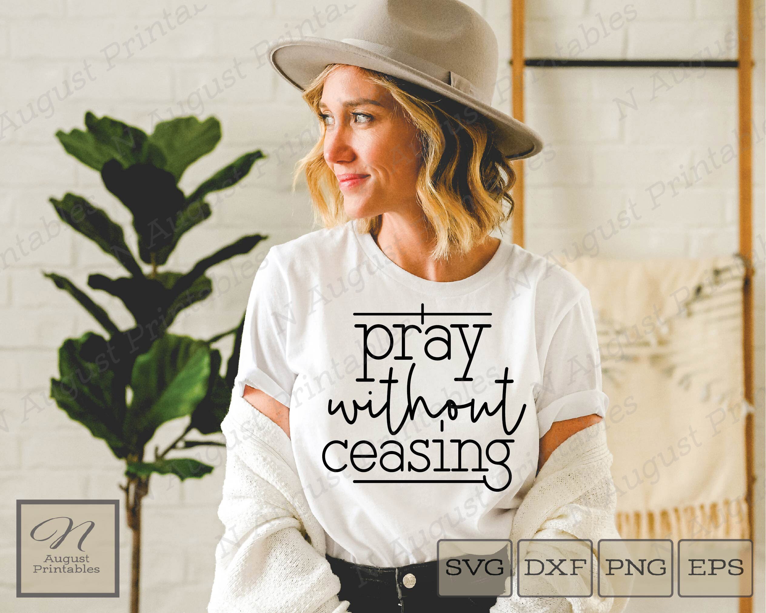 Prayer SVG Pray Without Ceasing SVG Scripture Based Dresign PNG File - Etsy