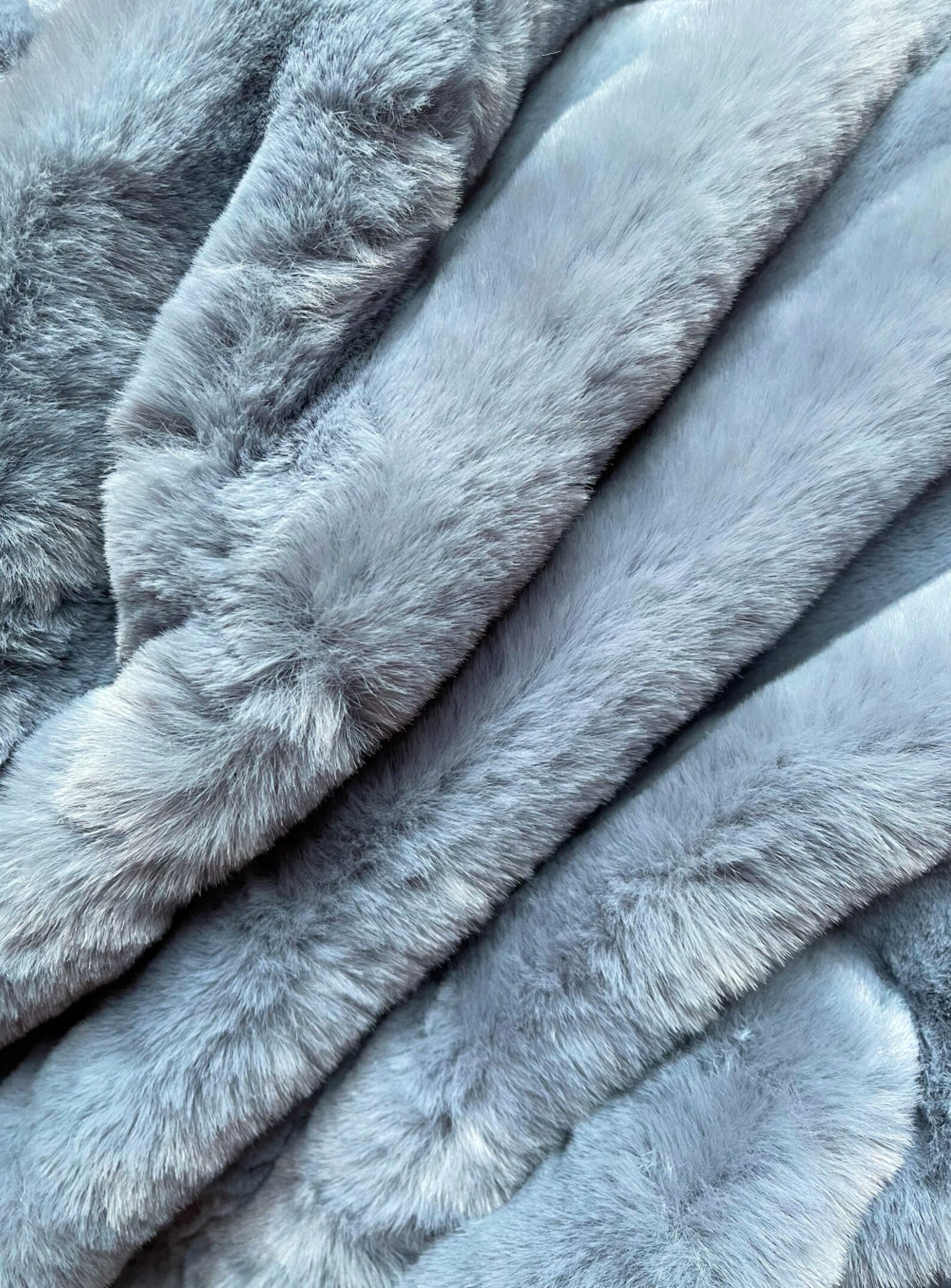 Rabbit Faux Fur Throw Sky Blue 800-gram Weight - Etsy