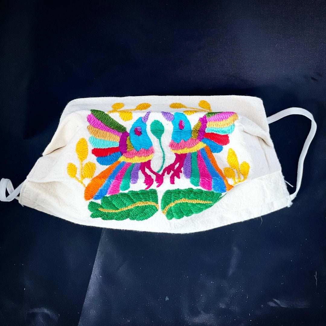 Otomi Hand-embroidered Masks Made of Cotton - Etsy