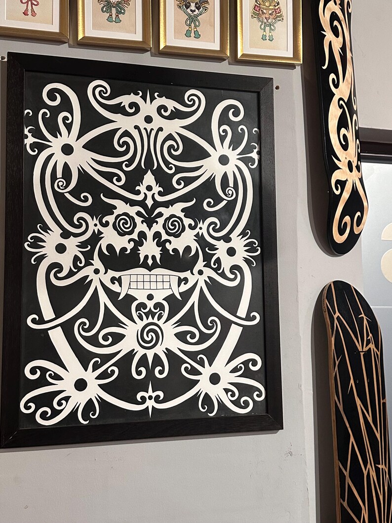 Pintura Estilo Tribal Borneo - Etsy