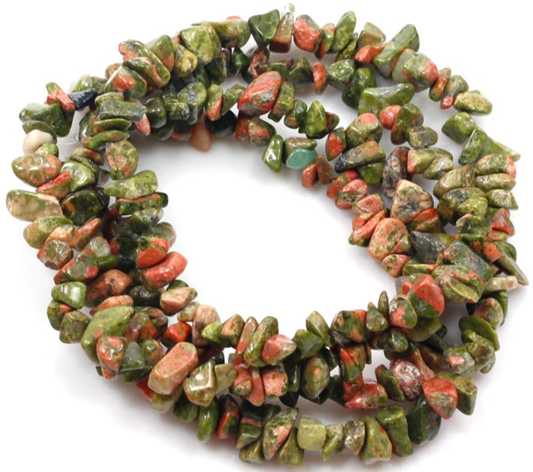 Unakite Gemstone Chip 32" Strand or 50g Loose Chips - Etsy