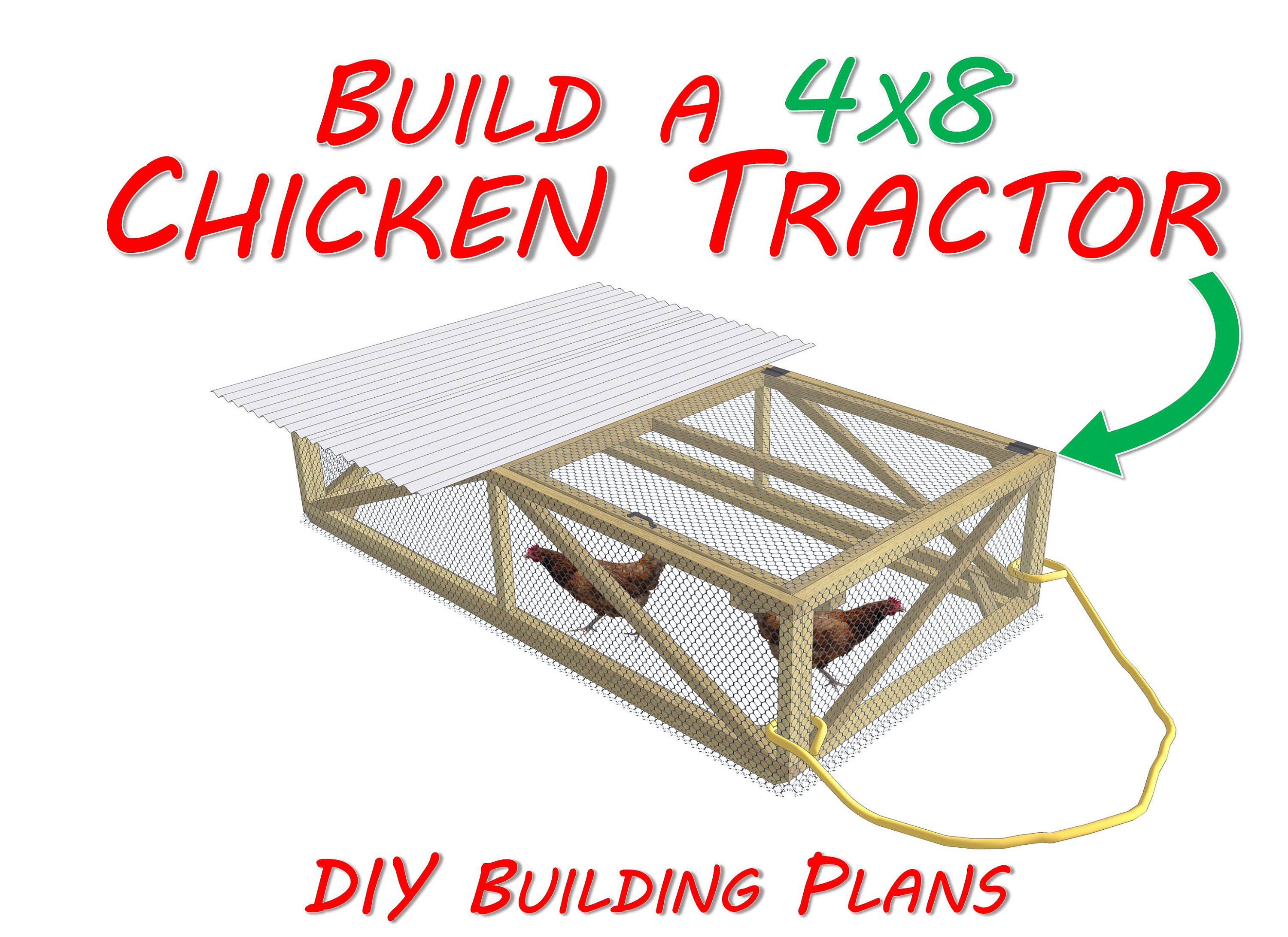 Chicken Tractor Plans | 4x8 | DIY Homestead Project - Etsy