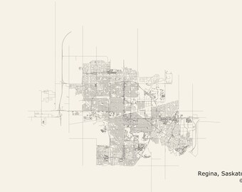 Regina City Map - Etsy